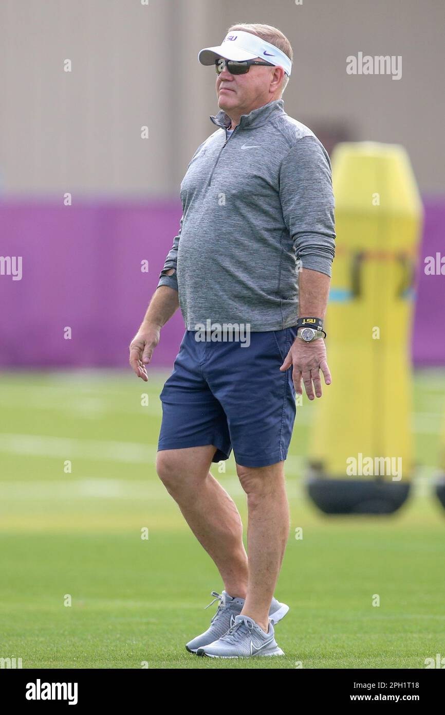 Baton Rouge, LA, USA. 25th Mar, 2023. LSU Head Coach Brian Kelly ...