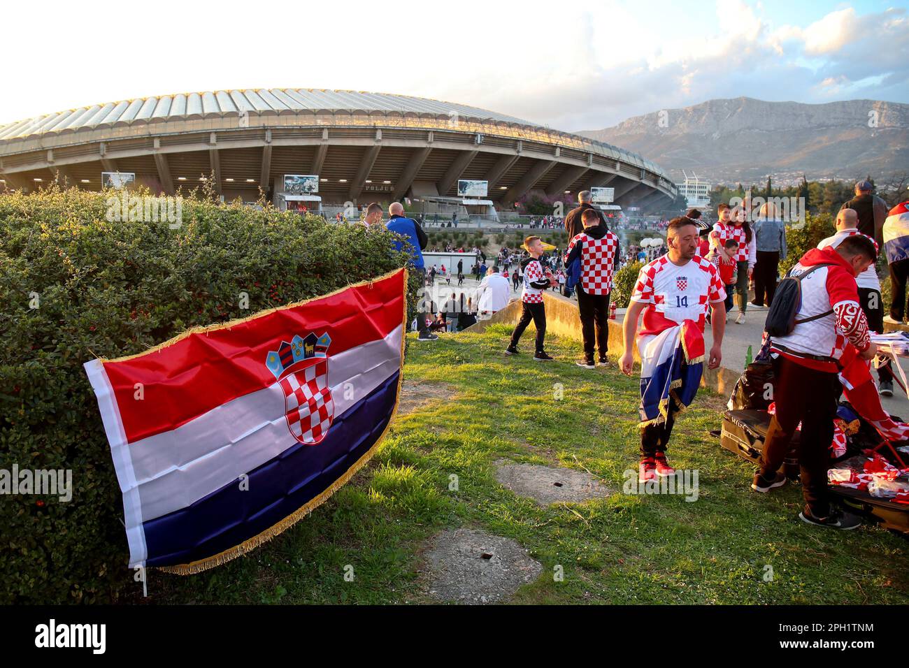 SPLIT, CROATIA - MARCH 25: Fans of Croatia during the UEFA EURO 2024 ...