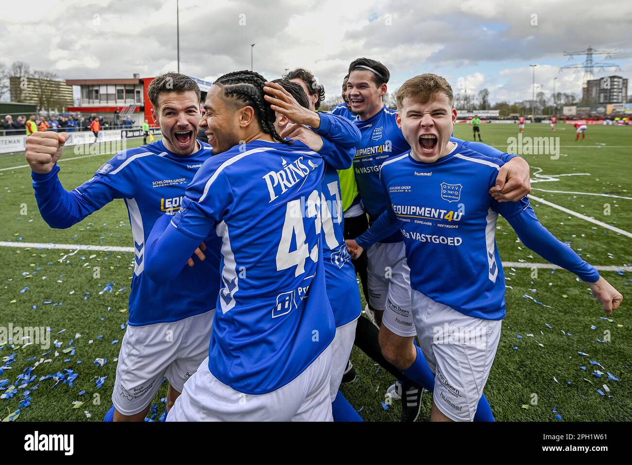 VEENENDAAL, 25-03-2023, Sportpark Panhuis, Dutch Derde Divisie Football ...