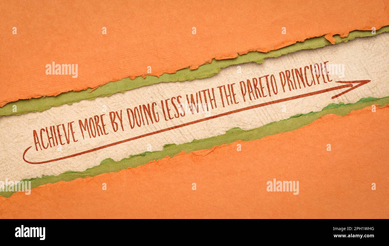 achieve more by doing less with the Pareto principle diagonal web ...
