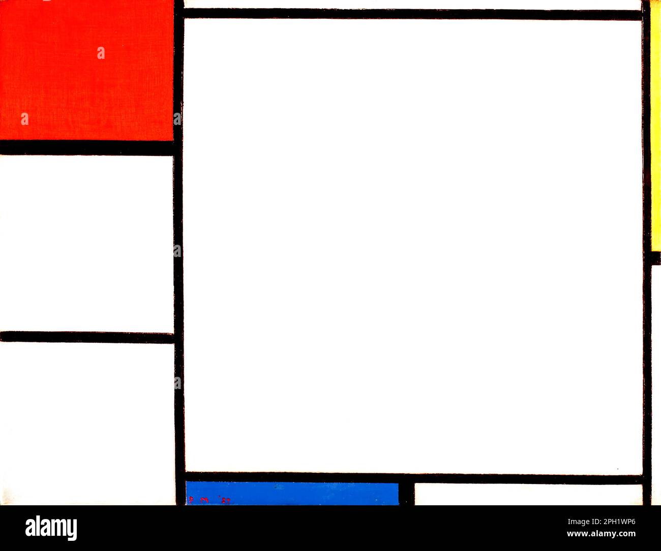 Composition with Red, Yellow and Blue by Piet Mondrian (Mondriaan) (1872-1944), oil on canvas ...