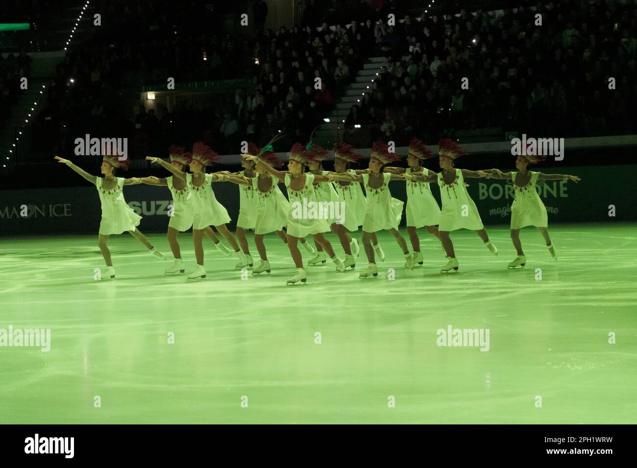 The Hot Shivers team skating on the music note of the movie Mission at ...