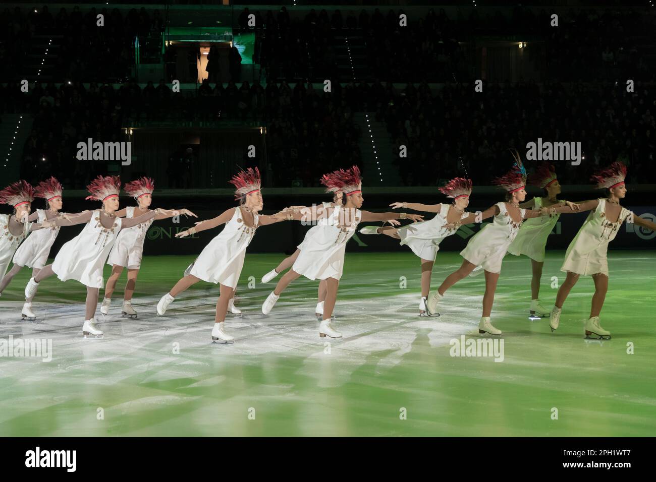 The Hot Shivers team skating on the music note of the movie Mission at ...