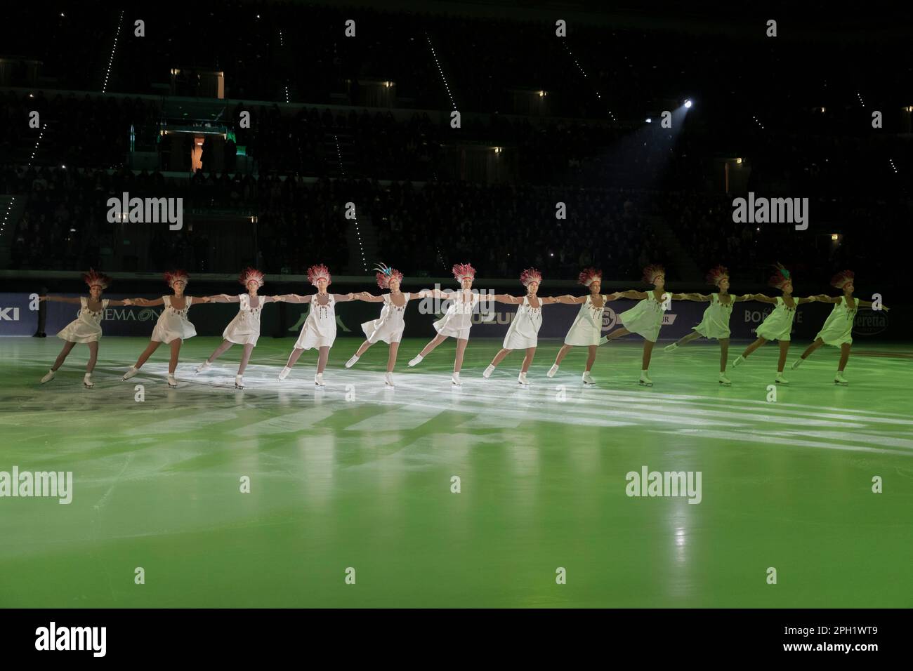 The Hot Shivers team skating on the music note of the movie Mission at ...