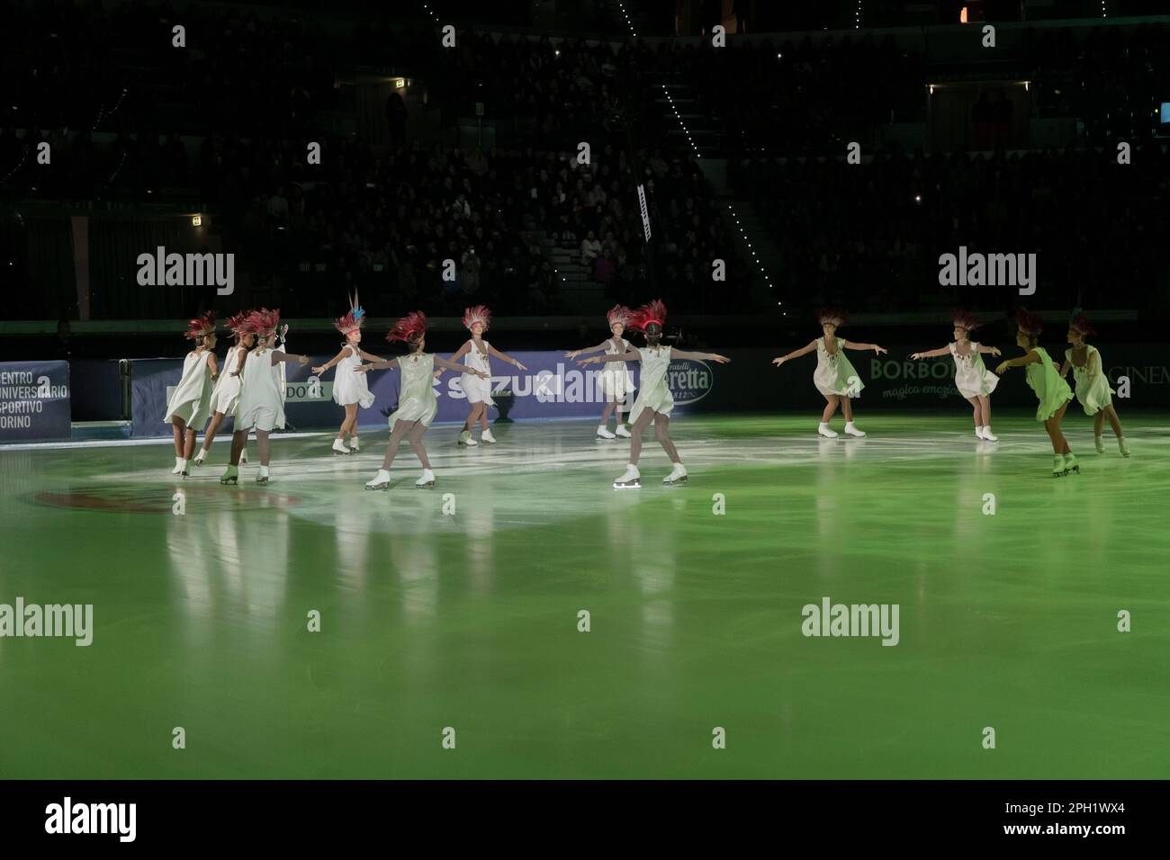 The Hot Shivers team skating on the music note of the movie Mission at ...