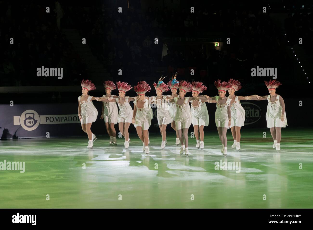 The Hot Shivers team skating on the music note of the movie Mission at ...