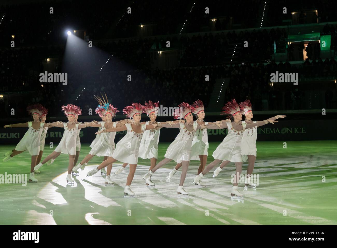 The Hot Shivers team skating on the music note of the movie Mission at ...