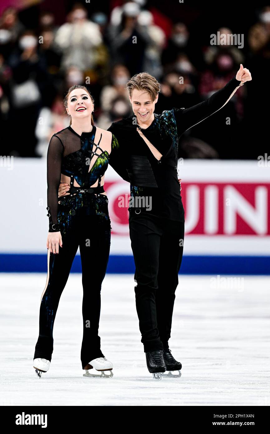 Saitama, Japan. 25th March, 2023. Allison REED & Saulius AMBRULEVICIUS ...