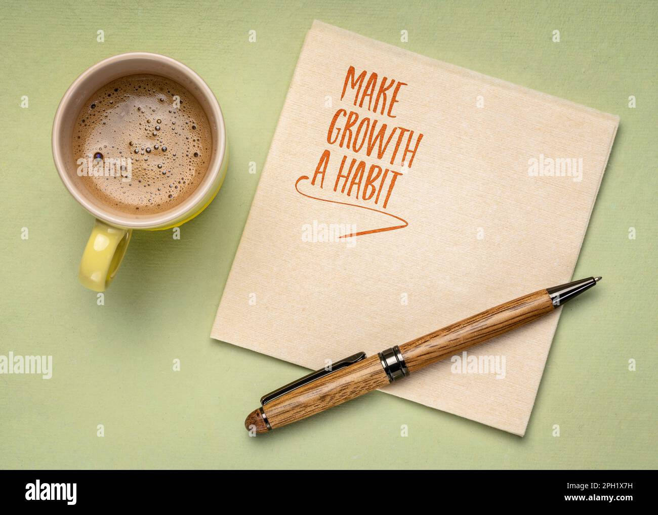 make growth a habit, inspirational note, business and personal ...