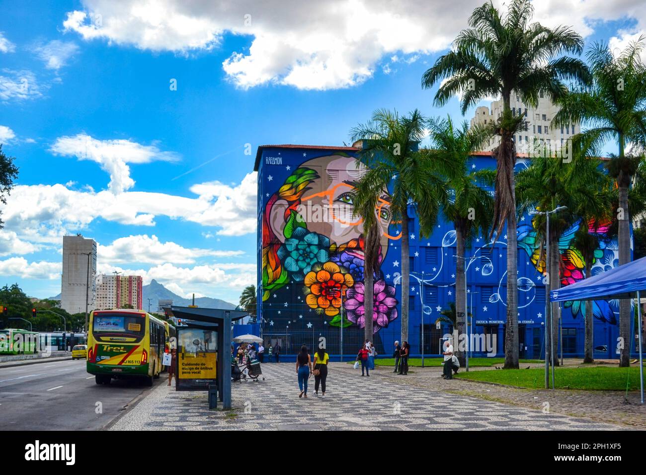 Rio de Janeiro, Brazil - January 3, 2023: Art painting in the exterior ...