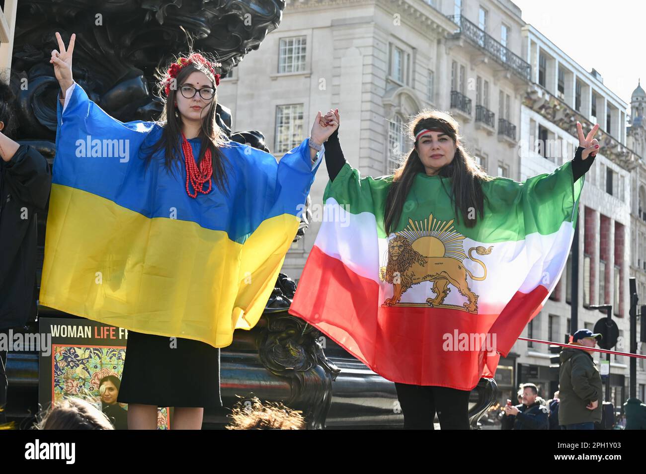 London, UK. Two organisations, Stage of Freedom and Women Fight 4ua ...