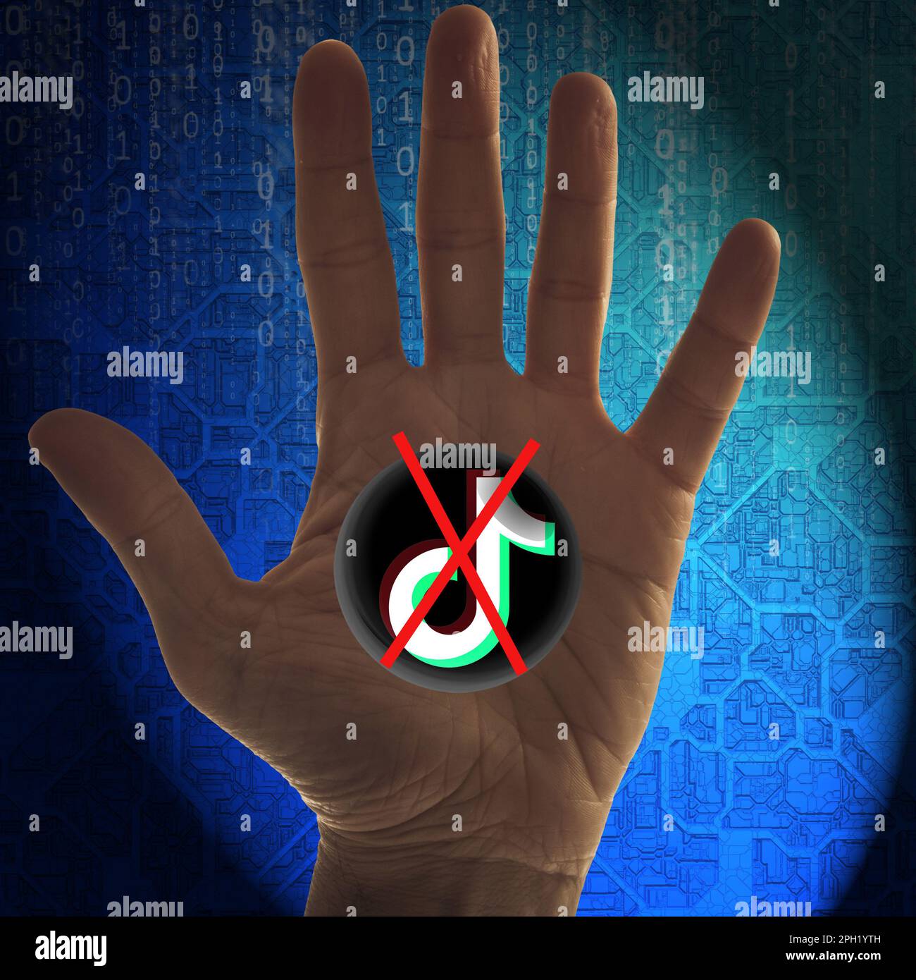 Tik Tok logo concept for social media security issues Stock Photo - Alamy