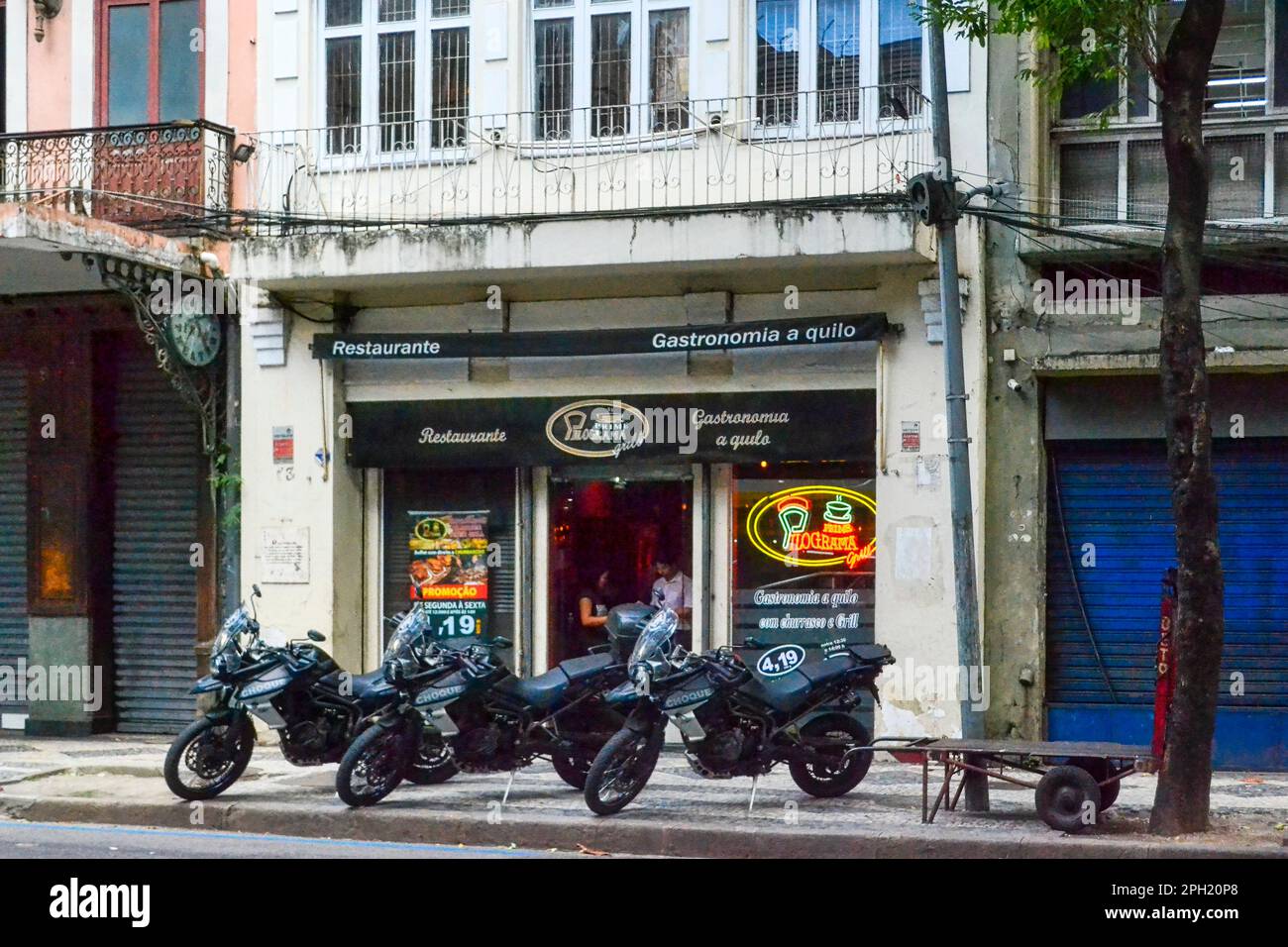 Rio de Janeiro, Brazil - January 3, 2023: Motorcycle business facade or ...