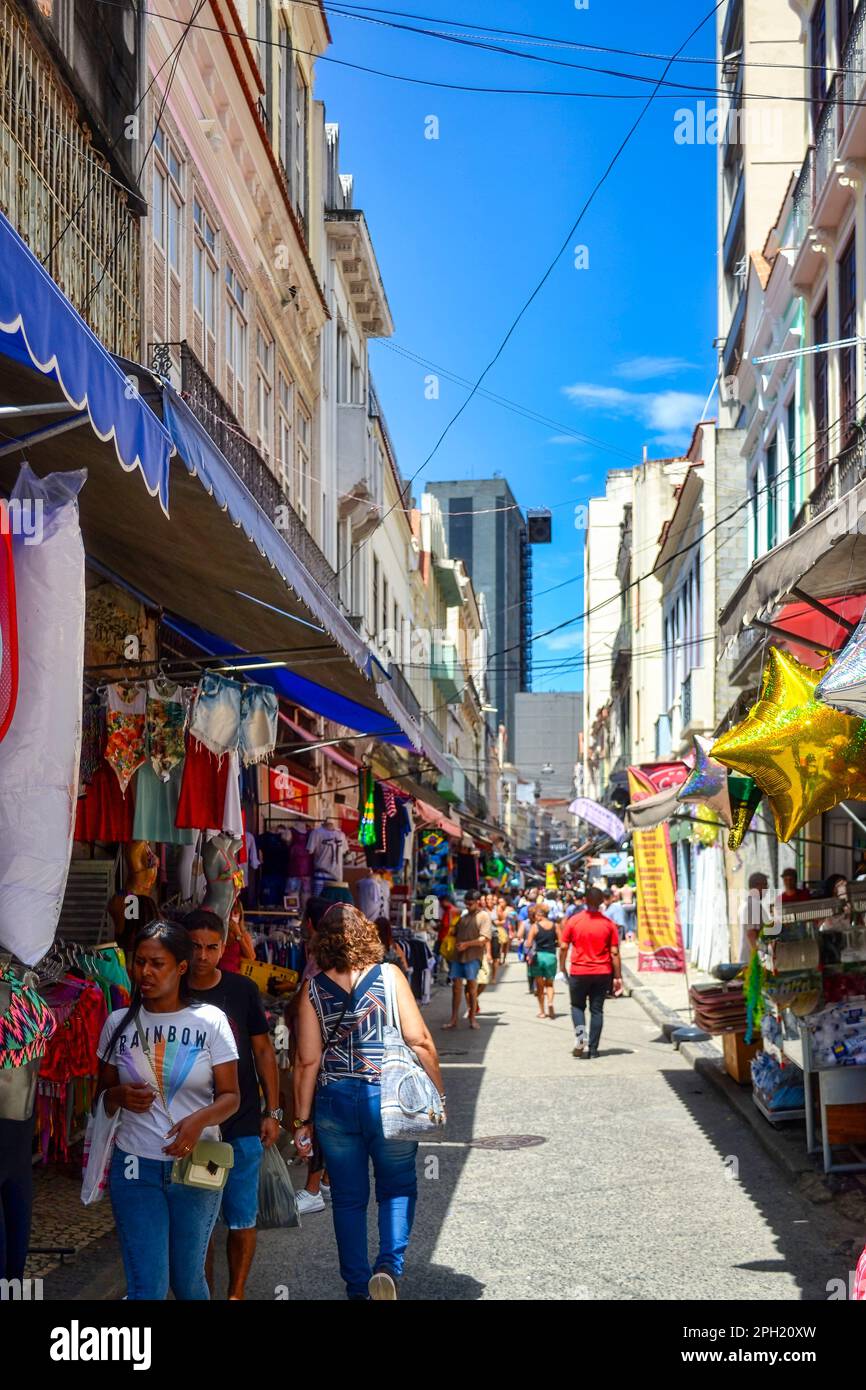 Rio de Janeiro, Brazil - January 3, 2023: Commercial activity in the ...