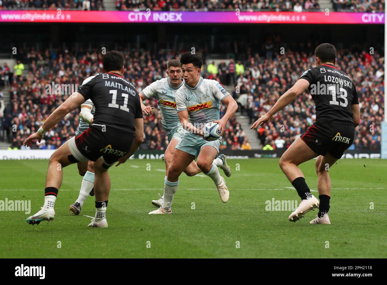 London, UK. 25th Mar, 2023. Marcus Smith of Harlequins in action during ...