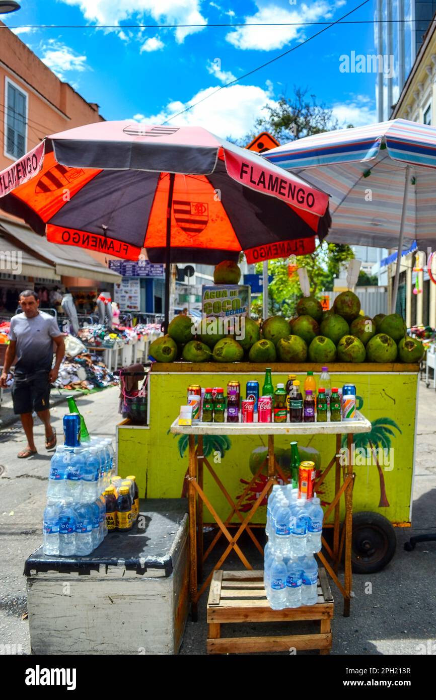 Rio de Janeiro, Brazil - January 3, 2023: Selling coconut fruits in a ...