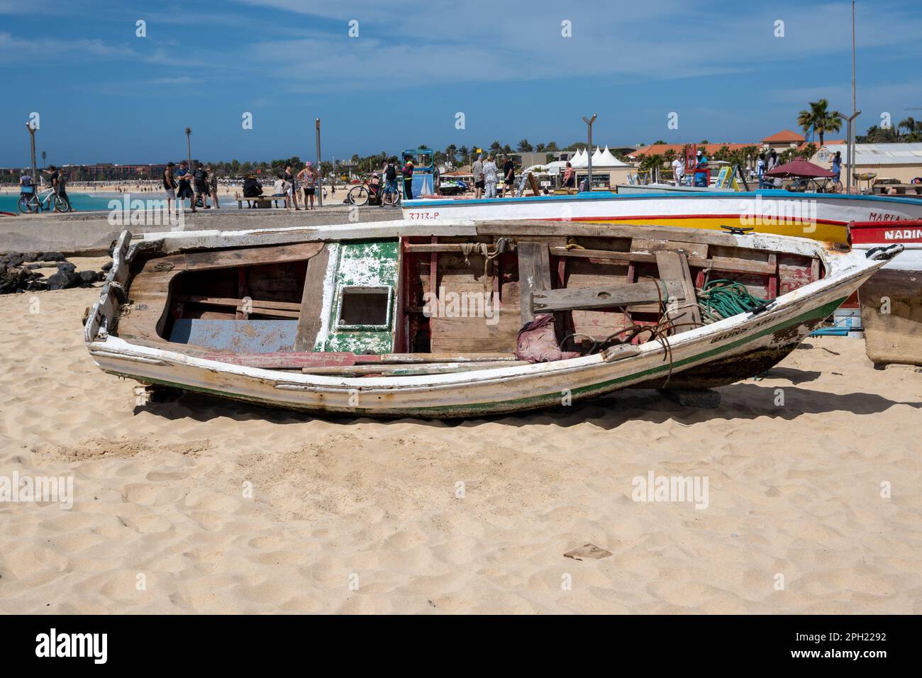 Cape Verde, Santa Maria boat Stock Photo - Alamy