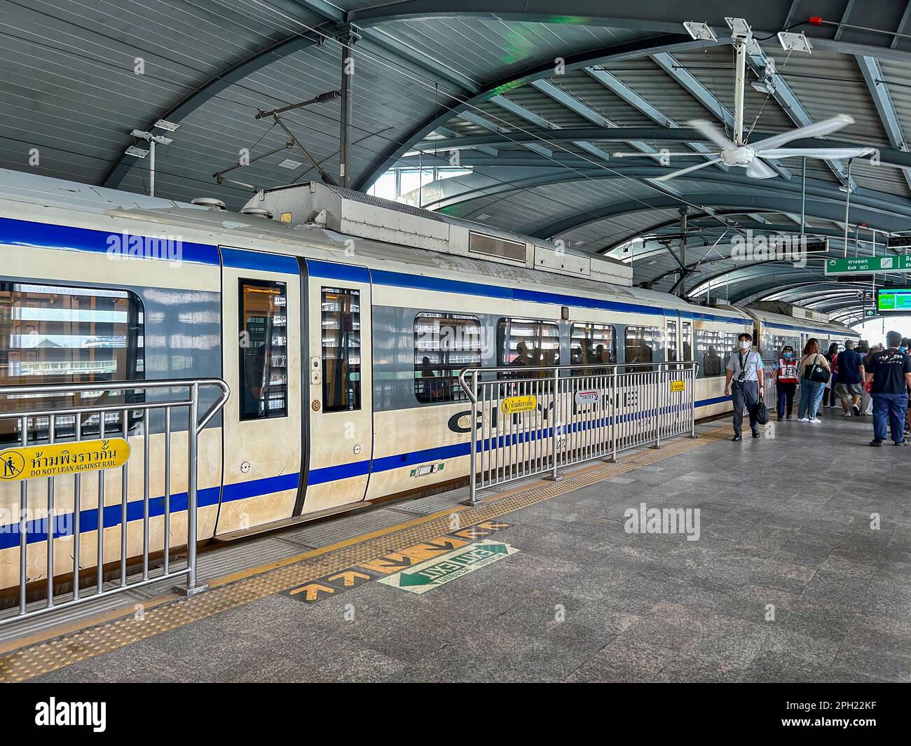 Bangkok, Thailand, Platform, inside Sky Train, Elevated Metro, Public ...