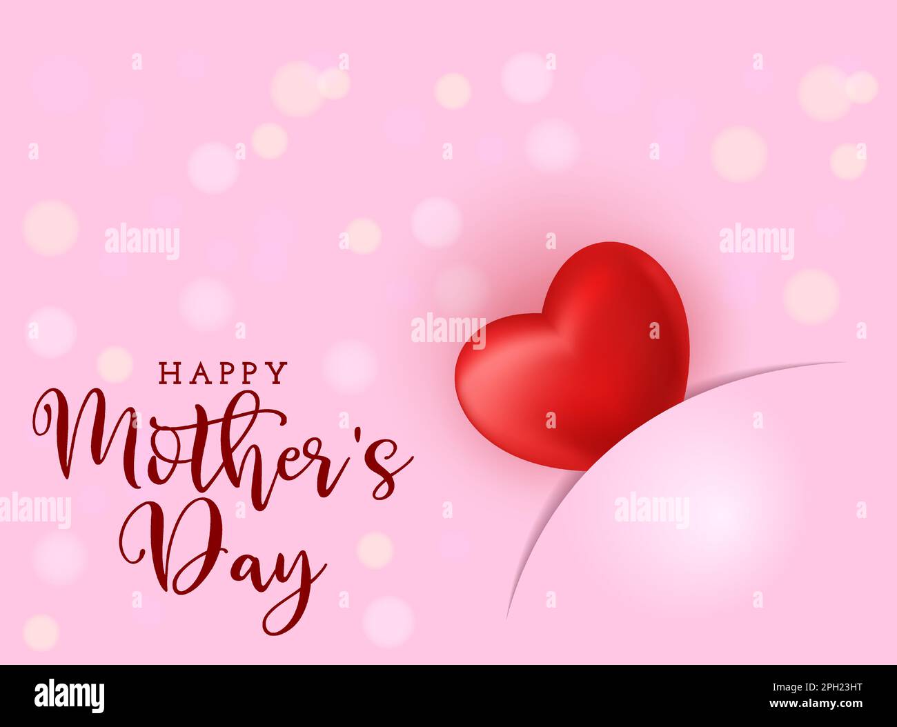 Red heart mothers day Stock Vector Images - Alamy
