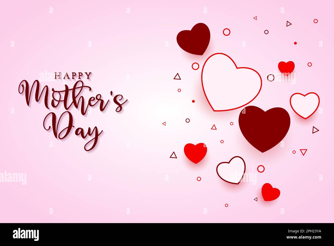 Red heart mothers day Stock Vector Images - Alamy