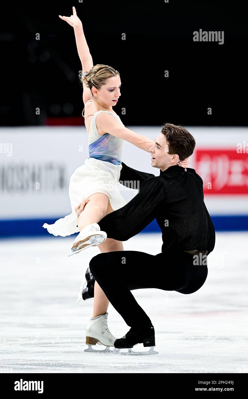 Saitama, Japan. 25th March, 2023. Victoria MANNI & Carlo ROETHLISBERGER (ITA), during Ice Dance ...