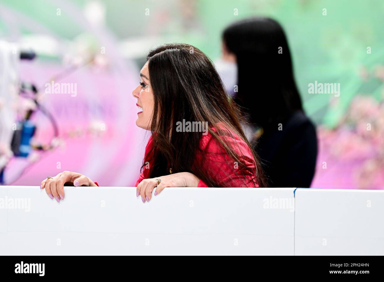 Saitama, Japan. 25th March, 2023. Silvia Fontana watching Kevin AYMOZ ...