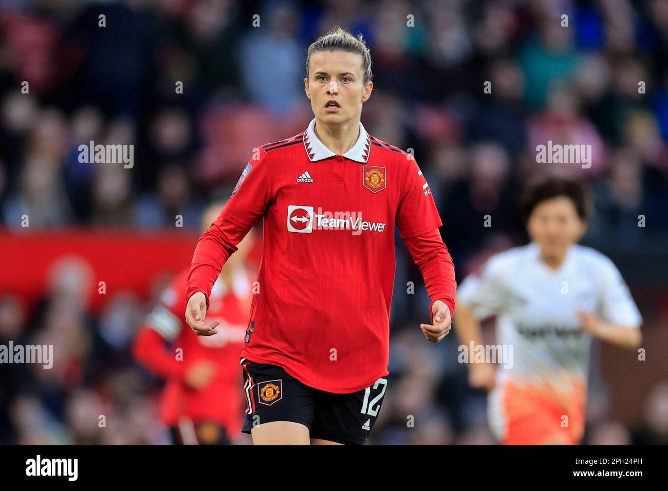 Hayley Ladd #12 of Manchester United during the FA Women's Super League ...