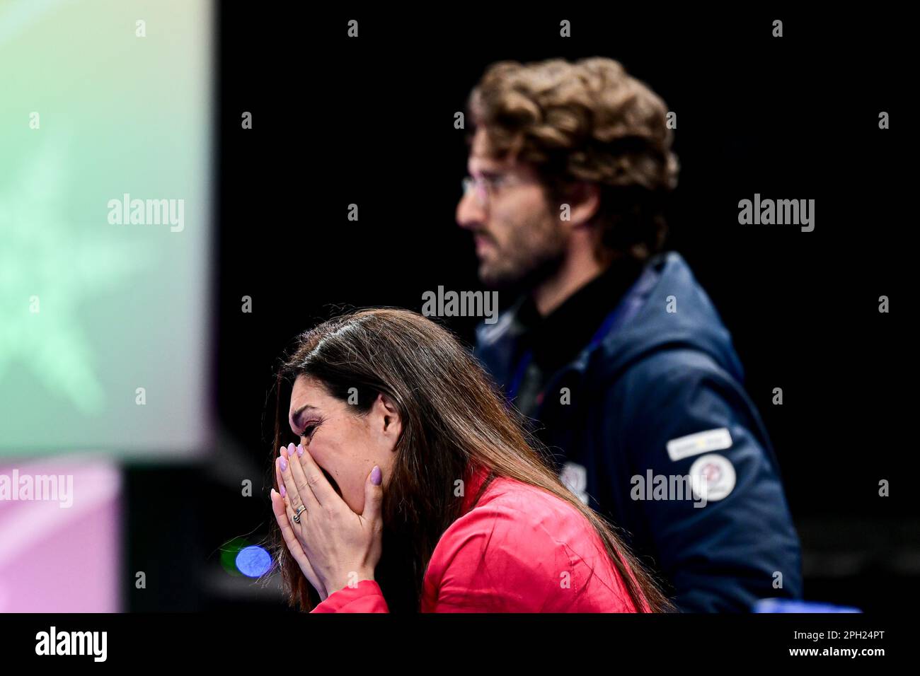 Saitama, Japan. 25th March, 2023. Silvia Fontana watching Kevin AYMOZ ...