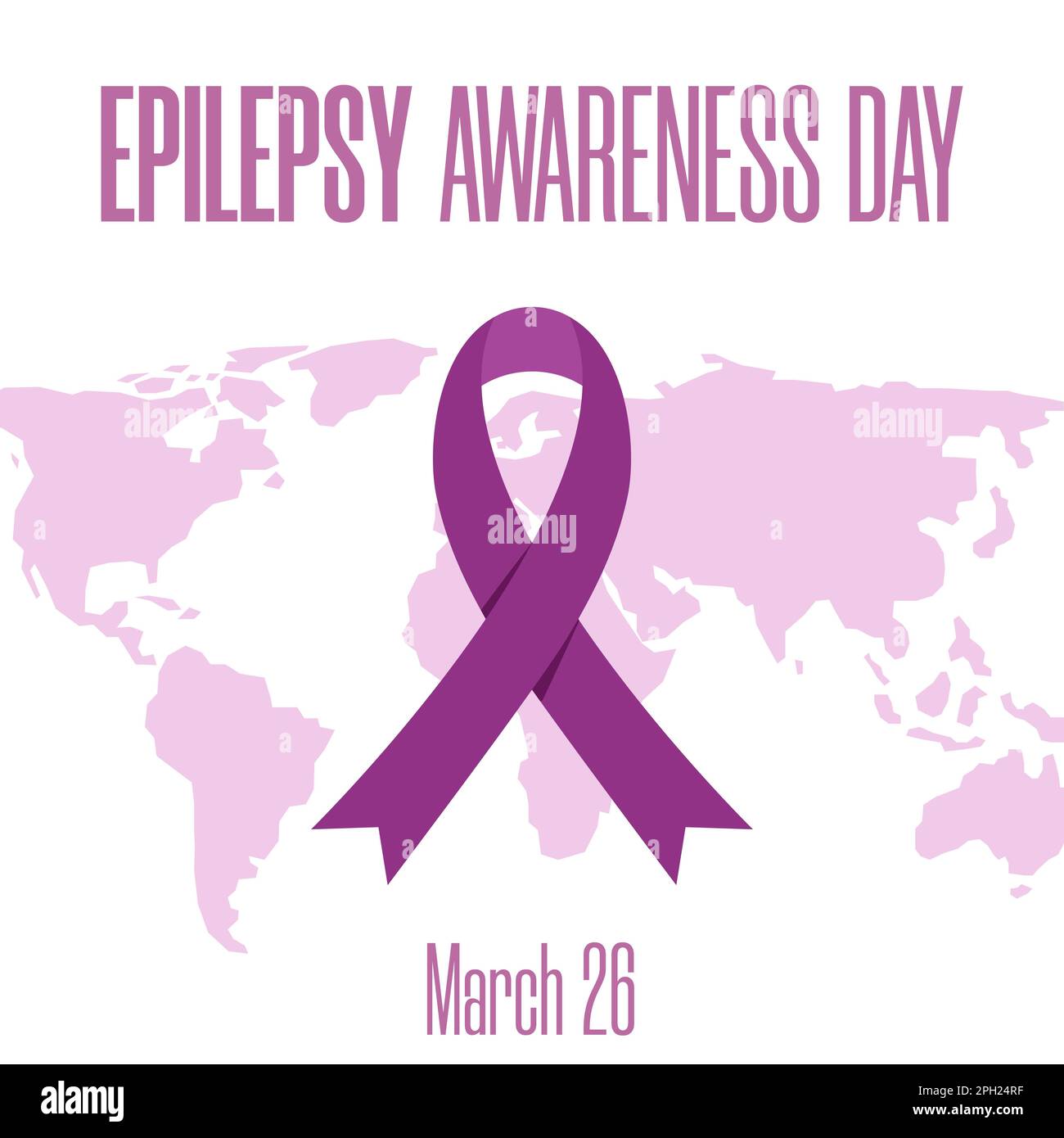 Concept of Epilepsy awareness day, Purple Day on March 26. Vector ...