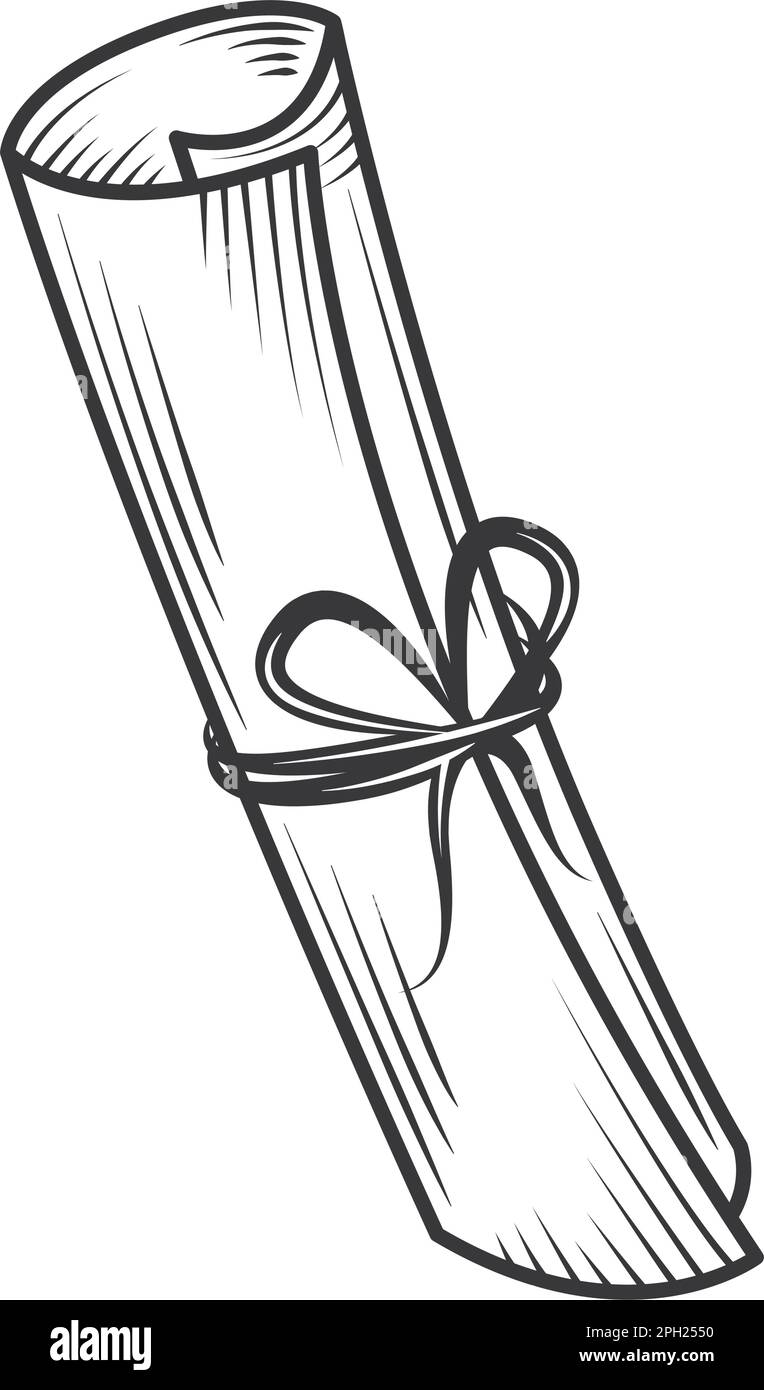 graduation scroll certificate Stock Vector Image & Art - Alamy