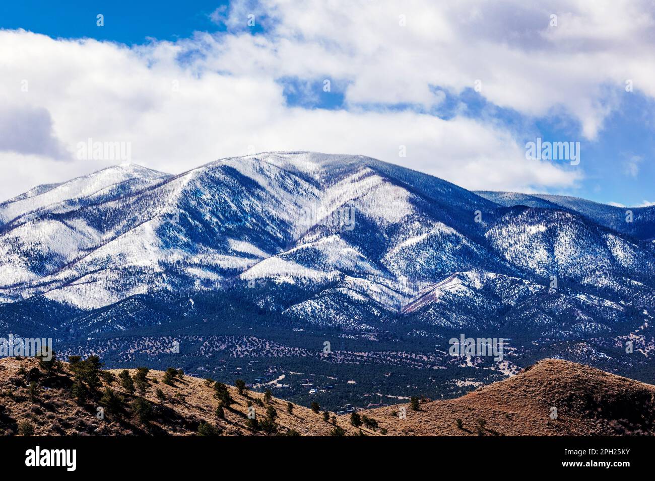 Snow covered Methodist Mountain (11,707' elevation) near Salida ...
