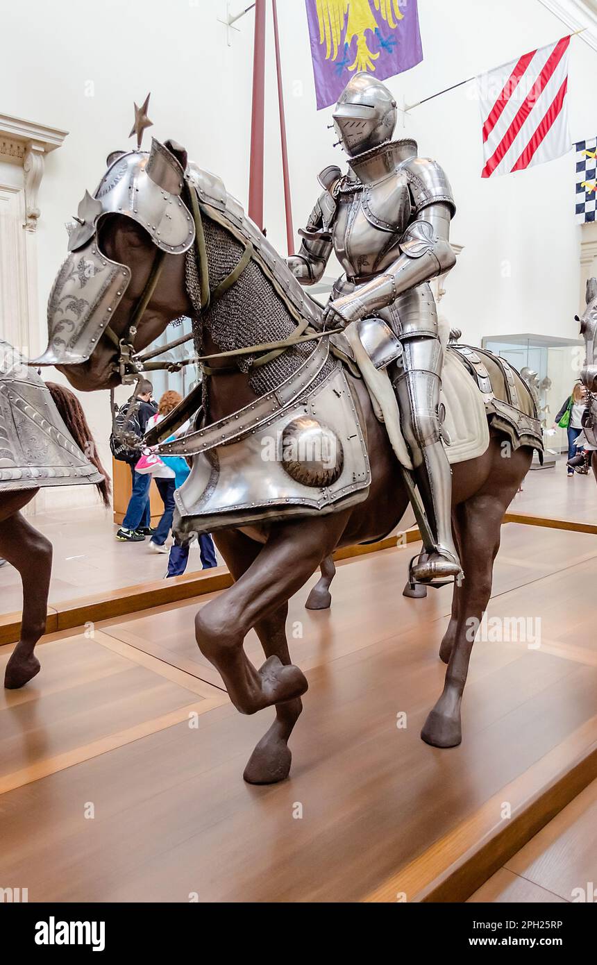 NEW YORK CITY - CIRCA MAY 2013: Medieval Armor inside Metropolitan ...