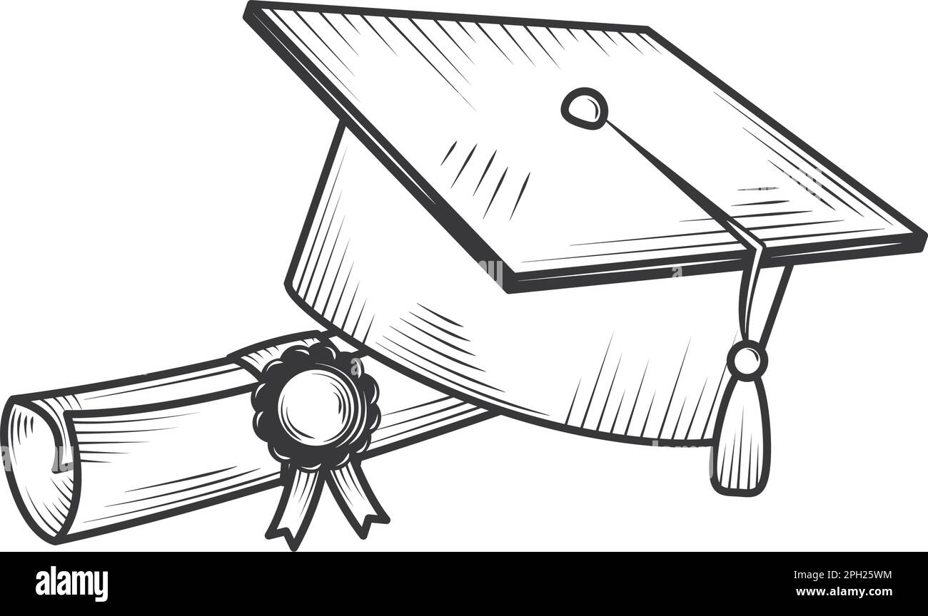 graduation cap and certificate Stock Vector Image & Art - Alamy