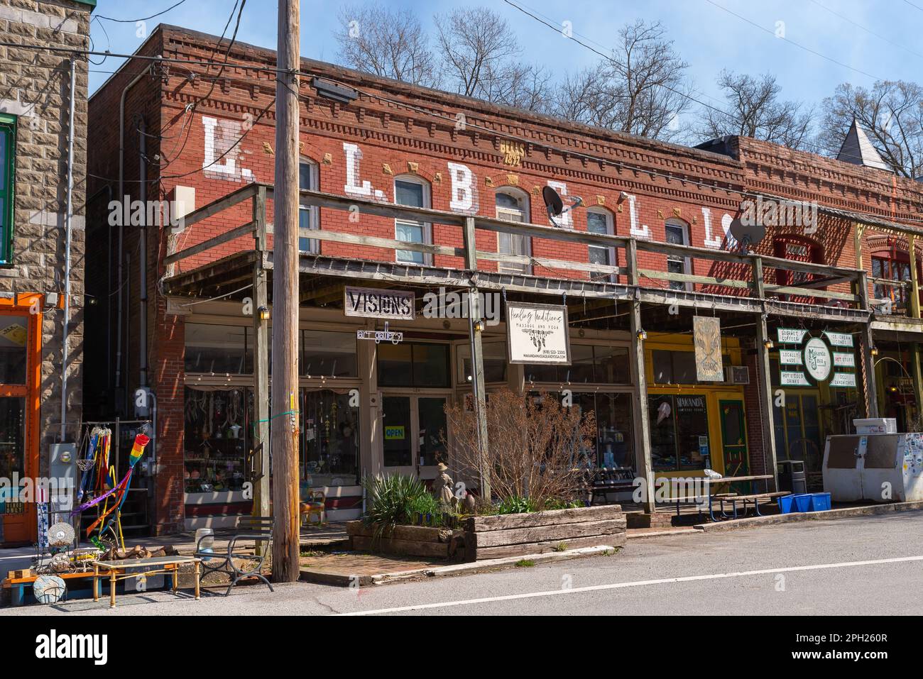 Makanda, Illinois - United States - March 20th, 2023: Downtown building ...