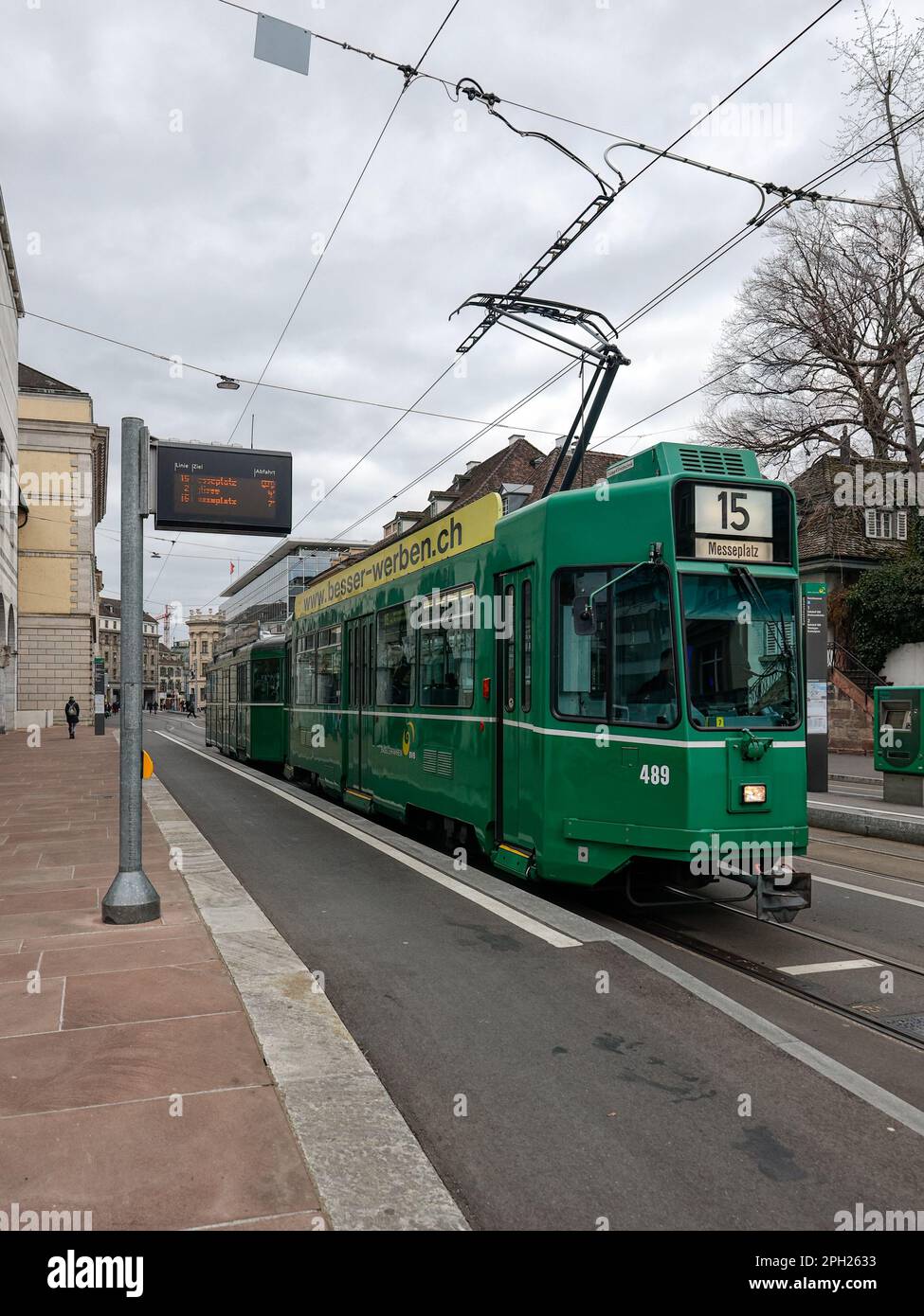 BASEL, SWITZERLAND - FEBRUARY 27, 2023: BVB Tram on Route 15 Stock Photo - Alamy
