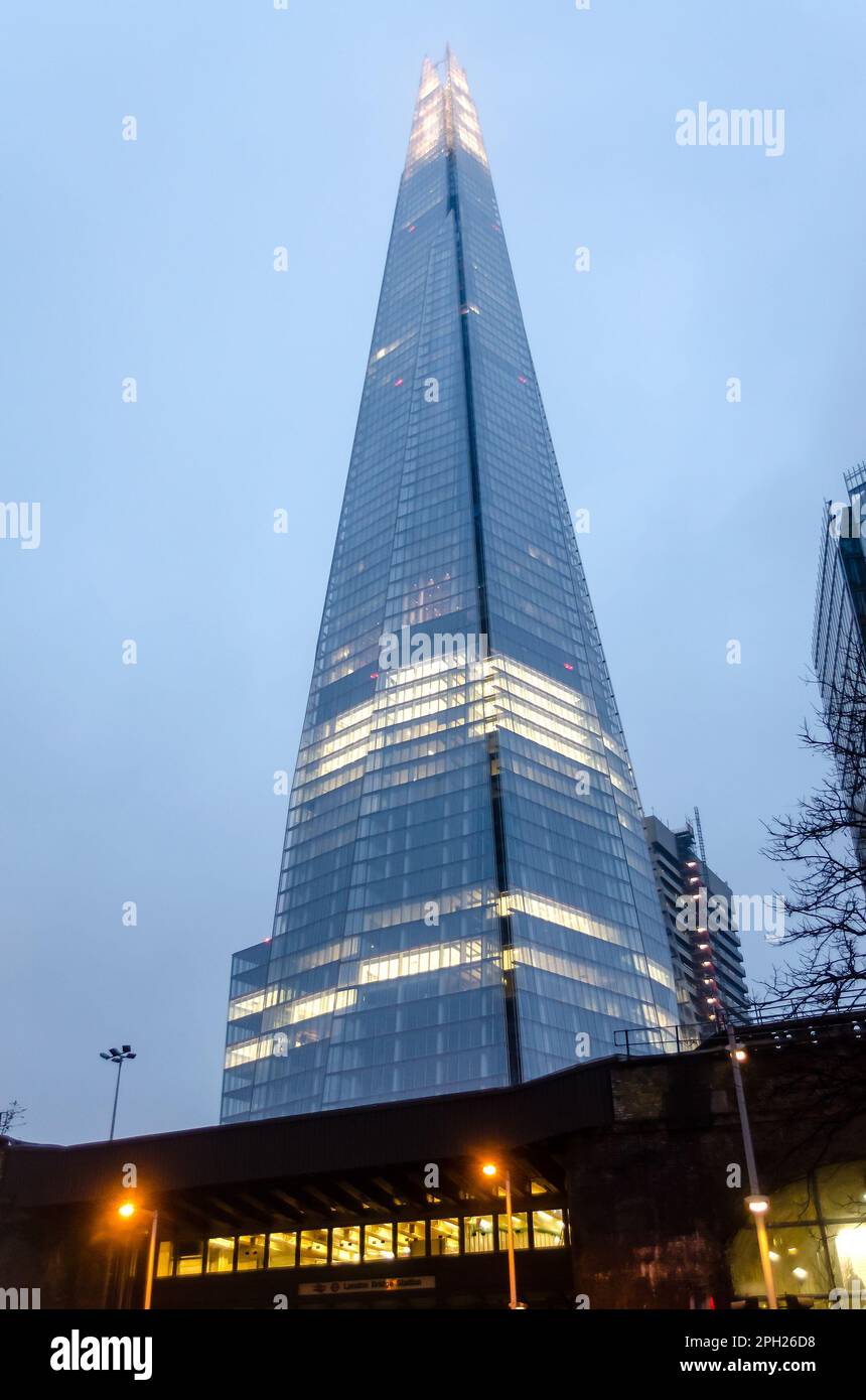 LONDON - MARCH 23: The Shard, iconic skyscraper in London, on March 23 ...