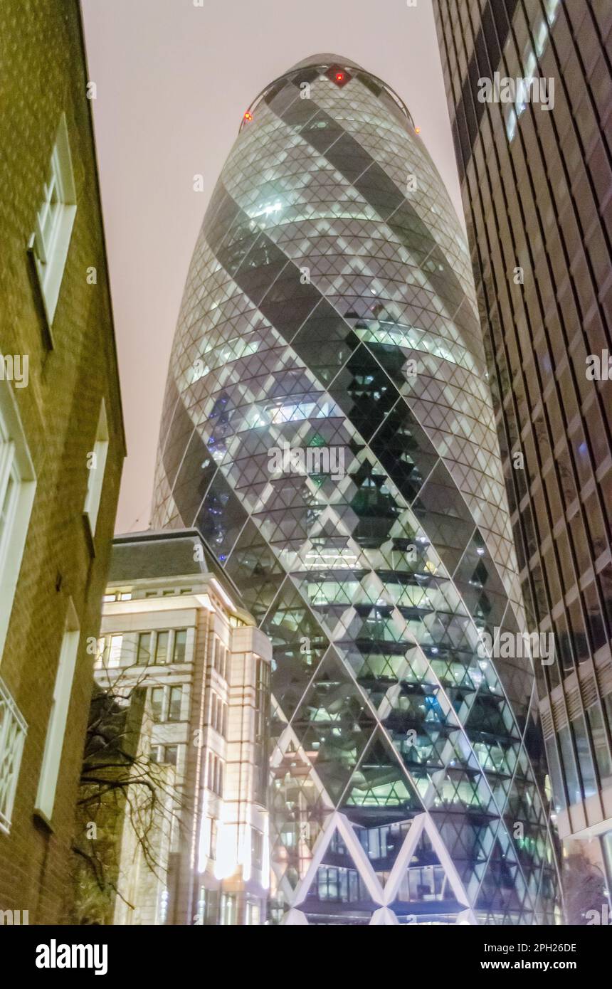 LONDON - MARCH 23: The Gherkin building (30 St Mary Axe) in London on ...
