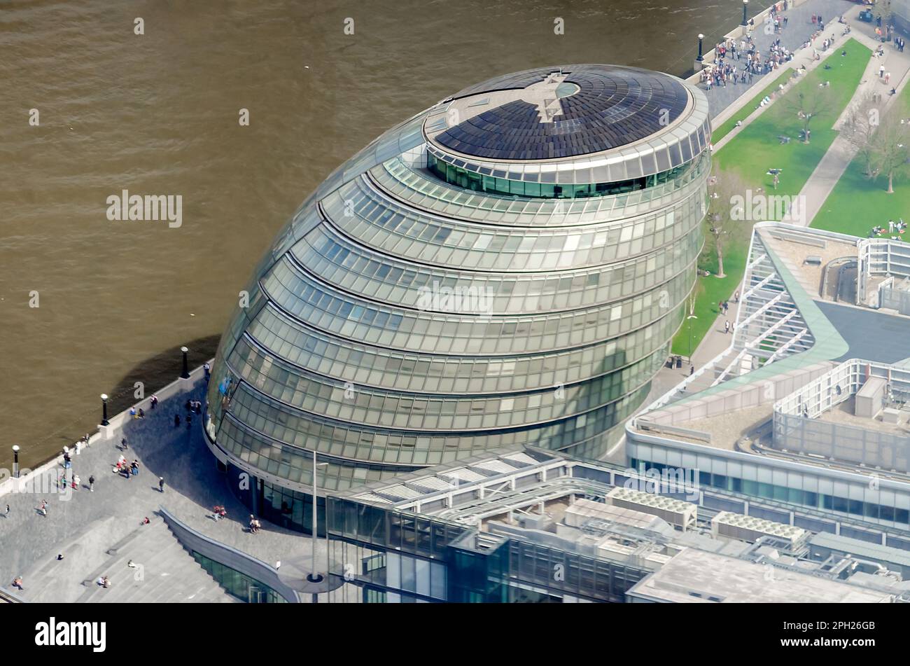 LONDON - APRIL 24: London City Hall Building, on April 24, 2013. It was ...