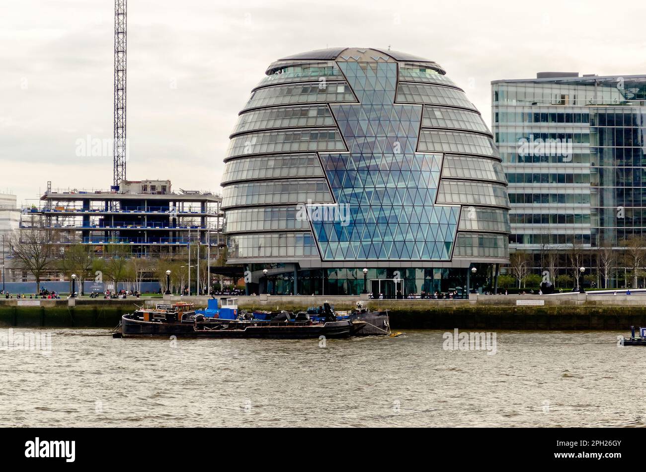 LONDON - APRIL 24: London City Hall Building, on April 24, 2013. It was ...