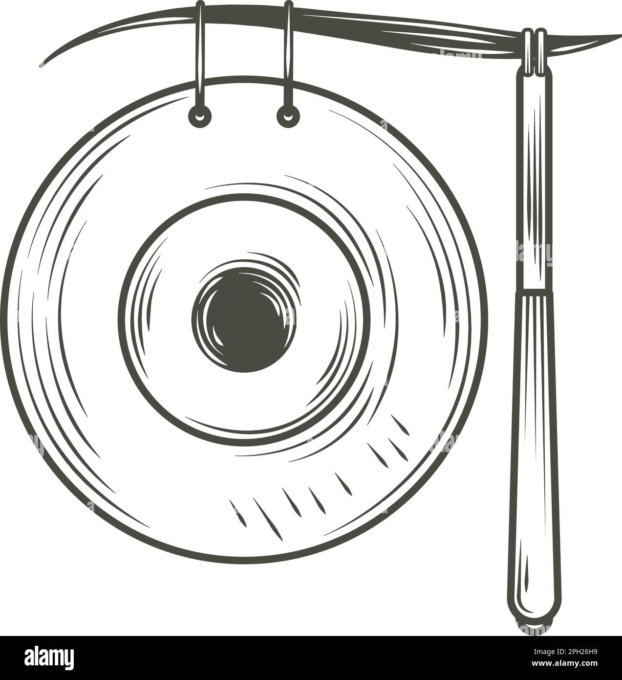 gong musical instrument Stock Vector Image & Art - Alamy