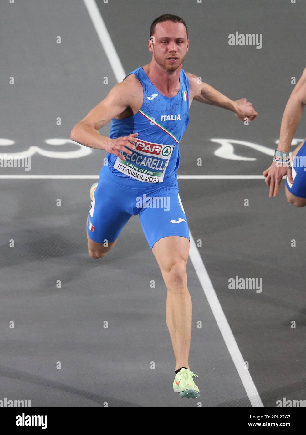 Samuele CECCARELLI of Italy 60m Men Final during the European Athletics ...