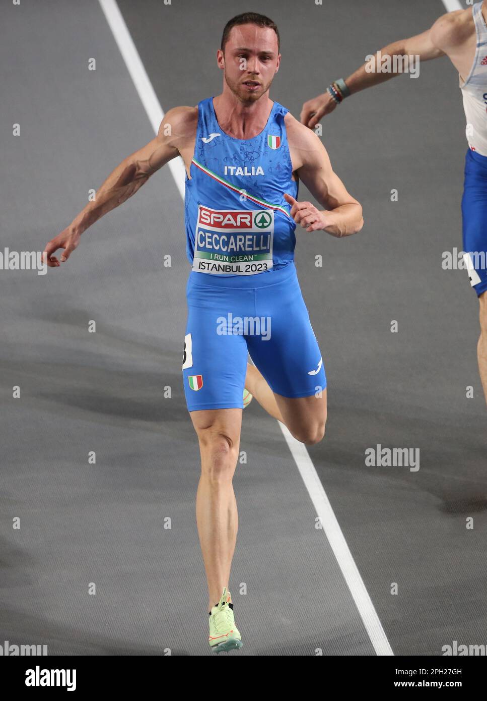Samuele CECCARELLI of Italy 60m Men Final during the European Athletics ...
