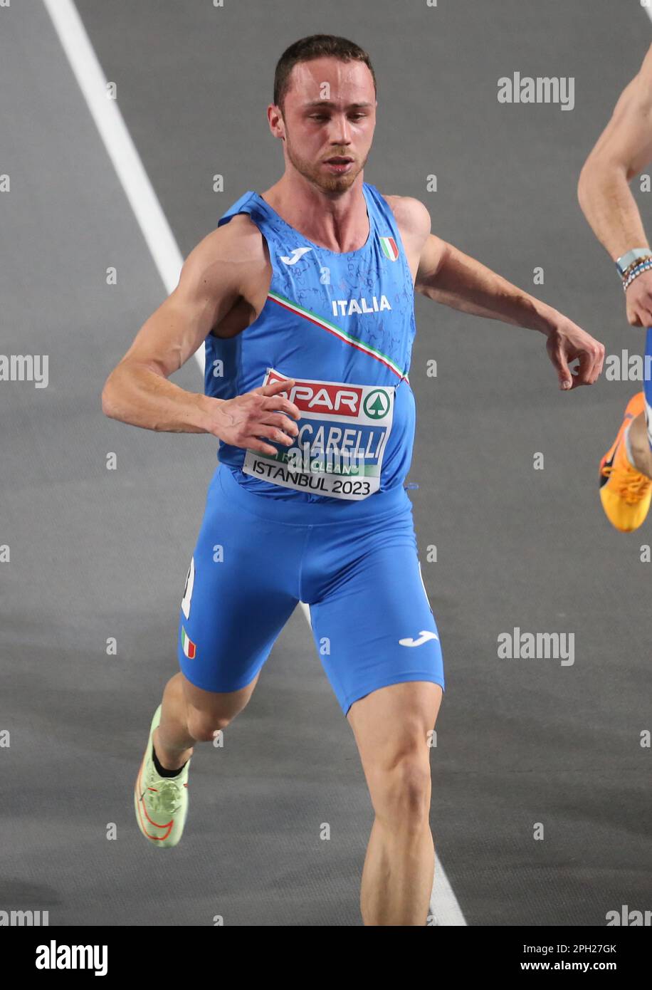 Samuele CECCARELLI of Italy 60m Men Final during the European Athletics ...