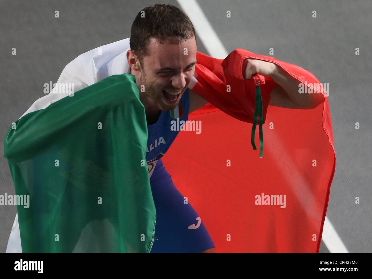 Samuele CECCARELLI of Italy 60m Men Final during the European Athletics ...