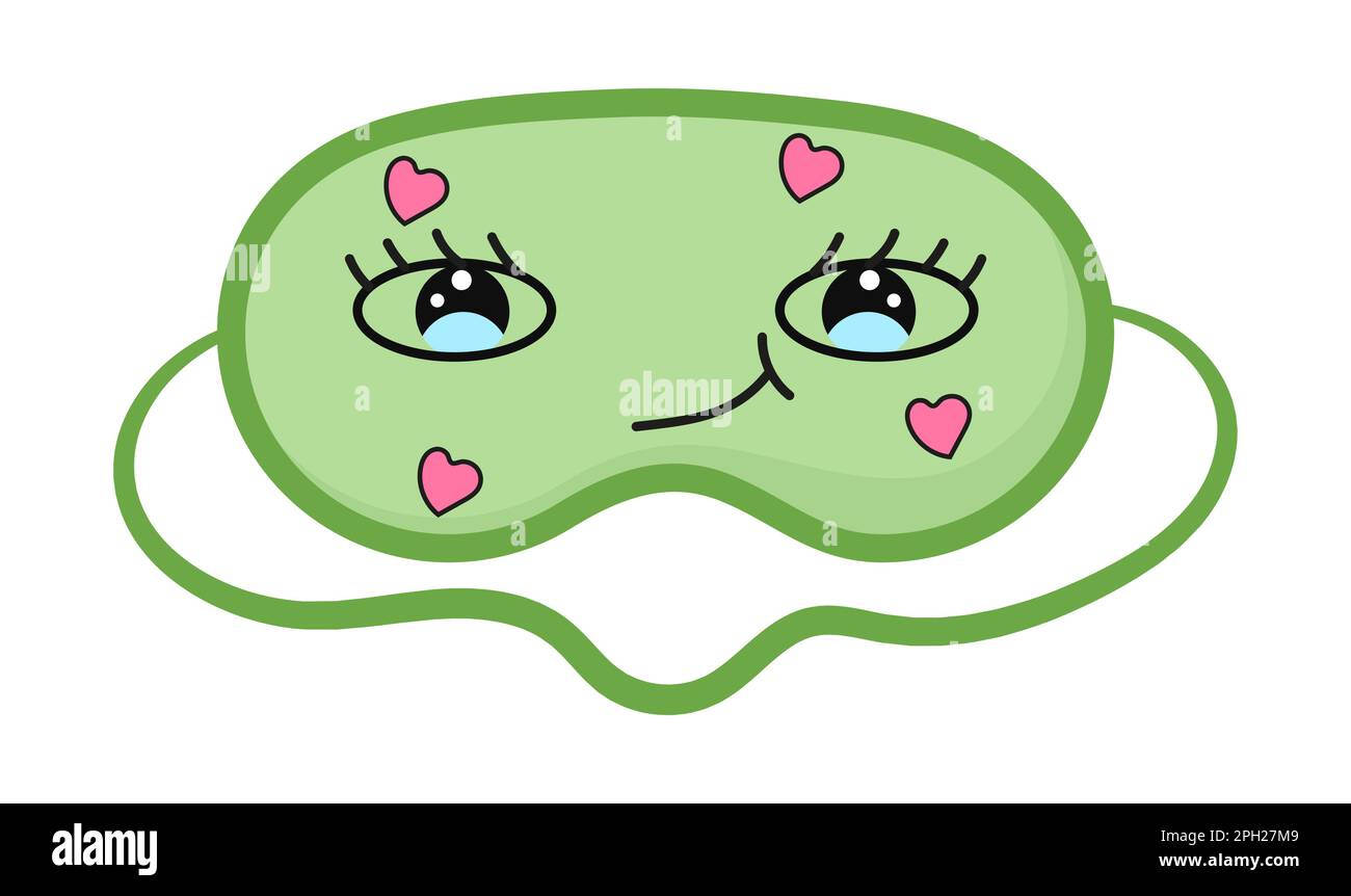 Cute mask for dreaming vector. Rest relax accessories for night ...