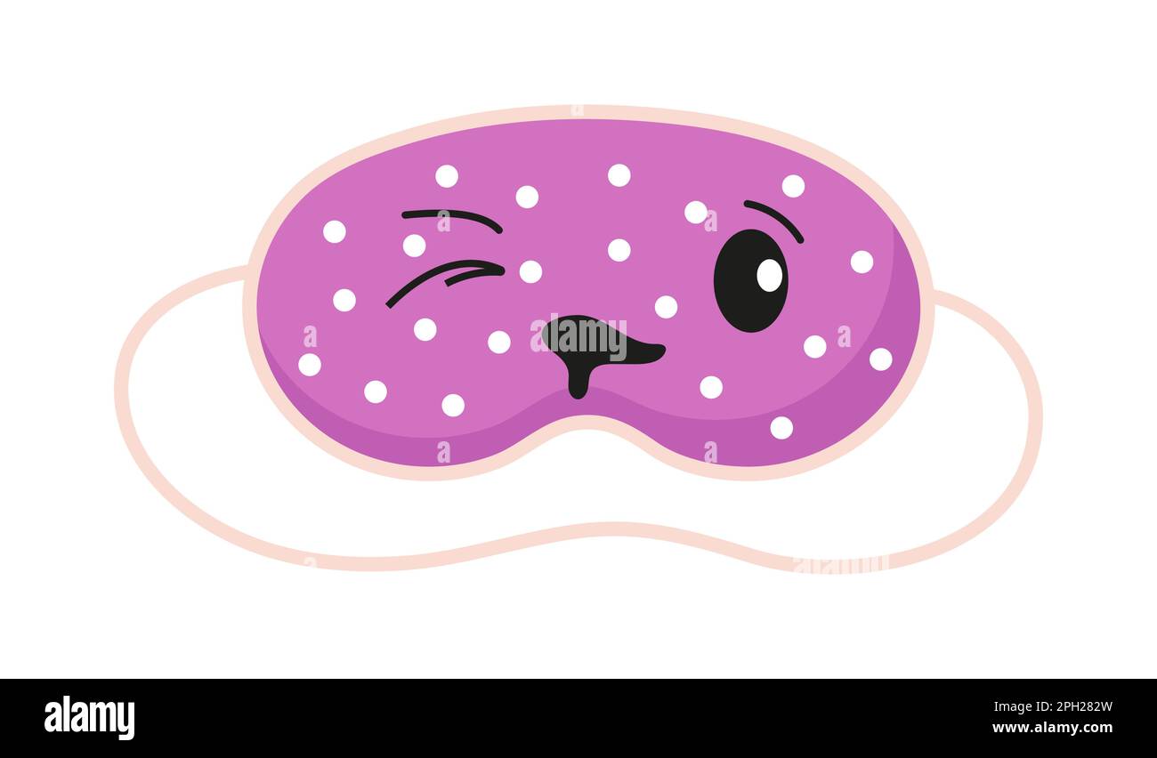 Cute mask for dreaming vector. Rest relax accessories for night ...