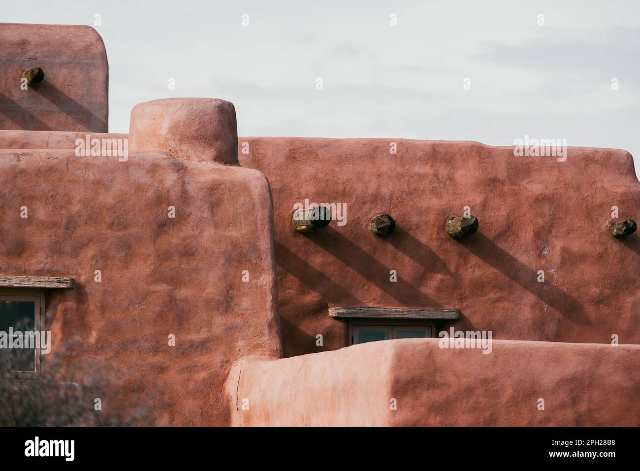 An Adobe styled building inside the Petrified National Forest in ...