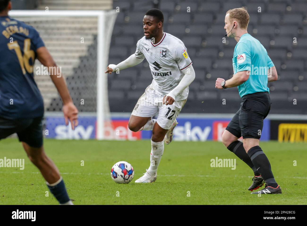 Milton Keynes on Saturday 25th March 2023. Milton Keynes Dons Jonathan ...