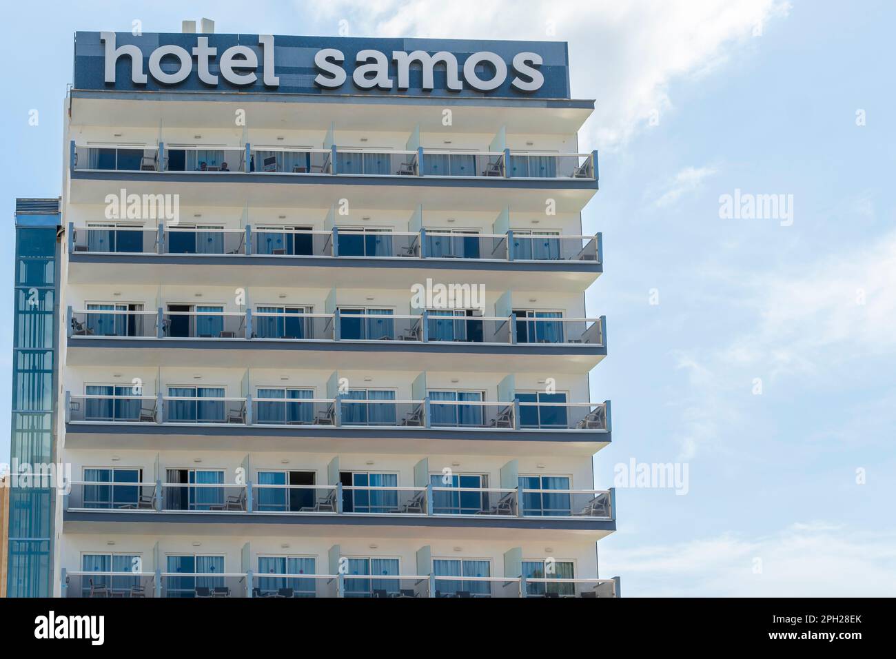 Magaluf, Spain; march 19 2023: General view of the hotel Samos, in the ...