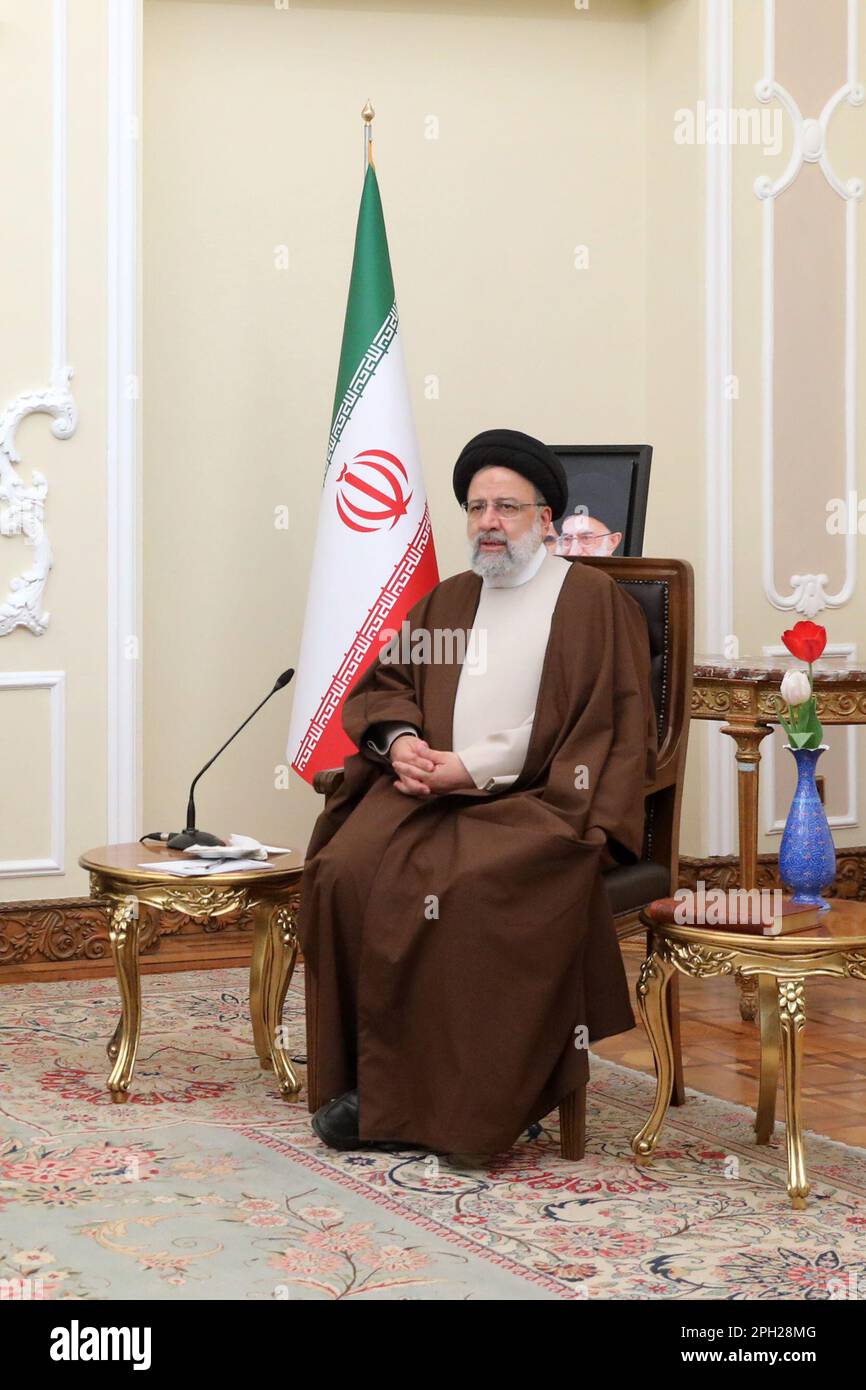 Tehran, Iran. Tehran, Tehran, Iran. 25th Mar, 2023. Iranian President ...